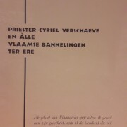 Cyriel Verschaeve en alle Vlaamse bannelingen ter ere - broederband ...