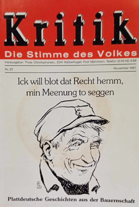 KRITIK - Die stimme des Volkes Thies Christophersen / Platdeutsche ...