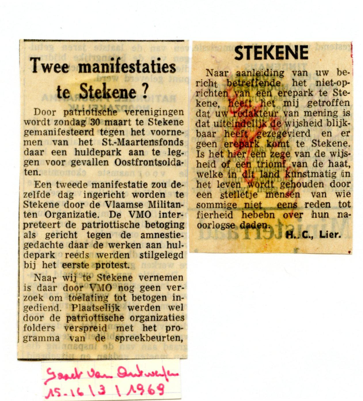 Erepark Stekene :: Vlaams Historisch Archief