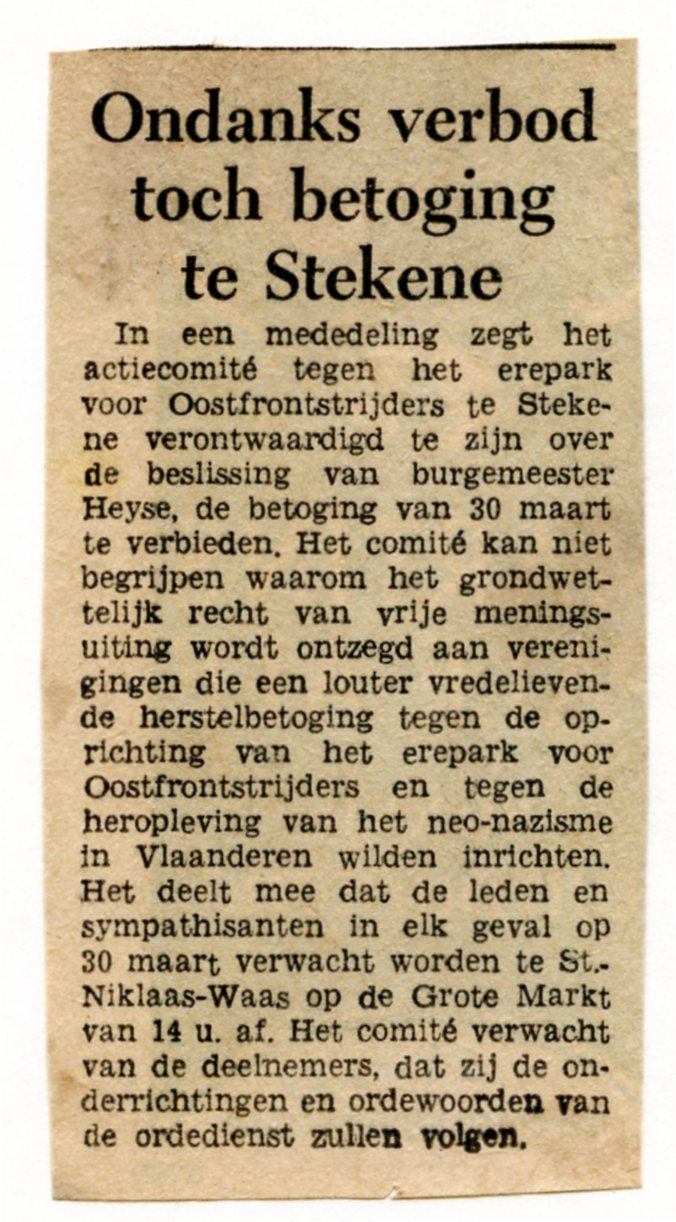 Erepark Stekene :: Vlaams Historisch Archief