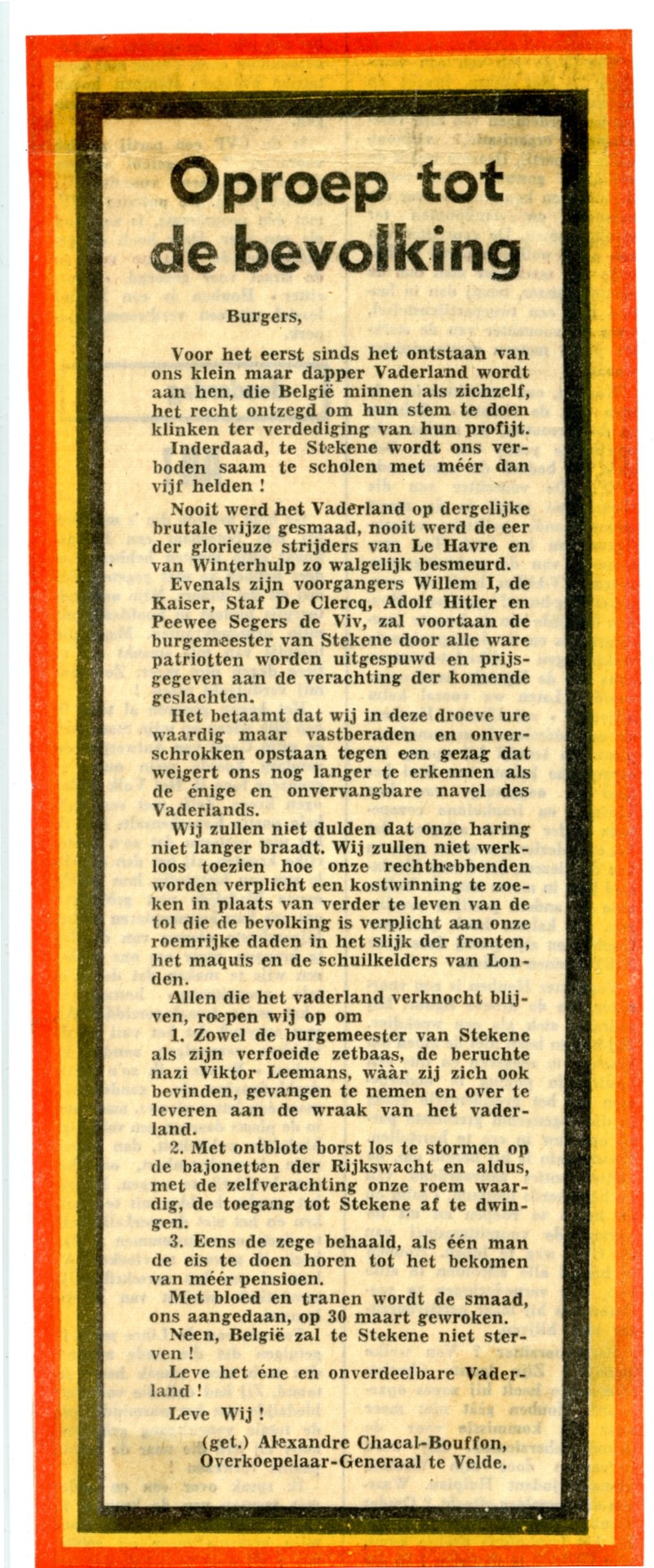 Erepark Stekene :: Vlaams Historisch Archief